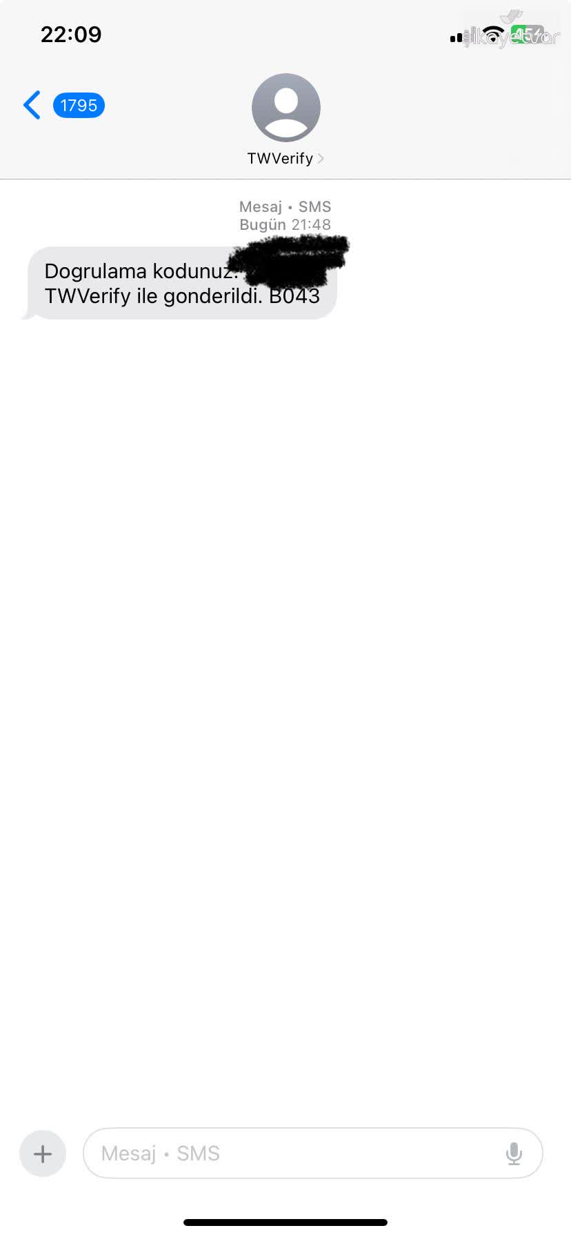 TWverify Bilgim Dışında Adıma Hesap Açılmaya Çalışılıyor - Şikayetvar