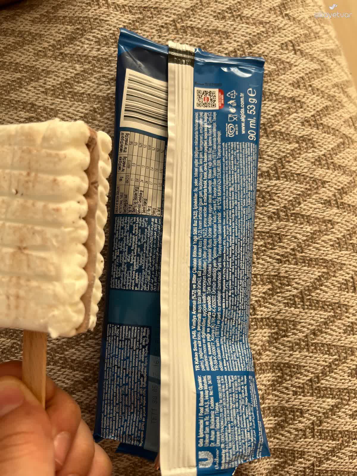 Aldığım Algida Viennetta Stick Dondurma Çikolata Kaplamasız Çıktı ...