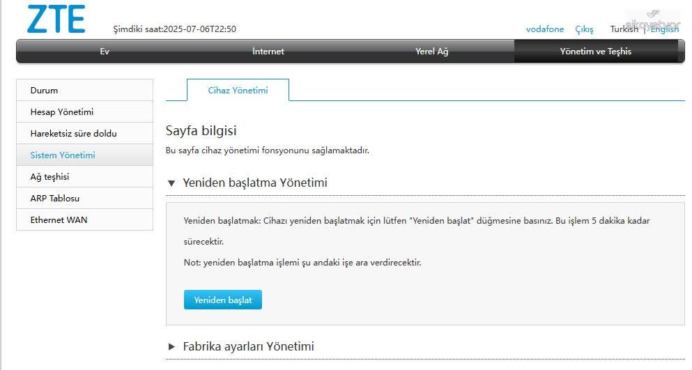 ZTE Modem ZTE Modemimde Gizli Ayarlar Ve Güncelleme Erişimi Tamamen ...