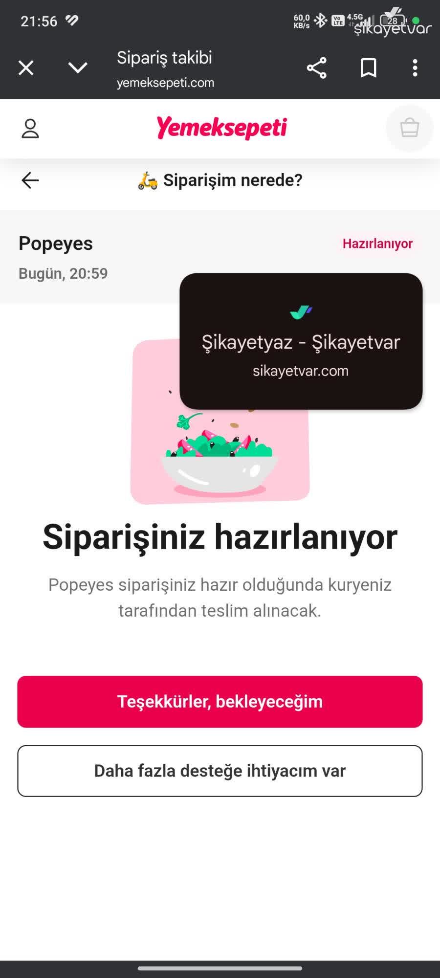 Popeyes Bodrum Midtown Restoranında Sürekli Sipariş Sorunu - Şikayetvar