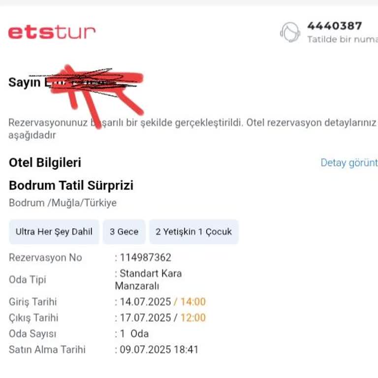 Etstur ETS Tur'dan Sürpriz Rezervasyon Hüsranı: Otel Bilgisi Ve ...
