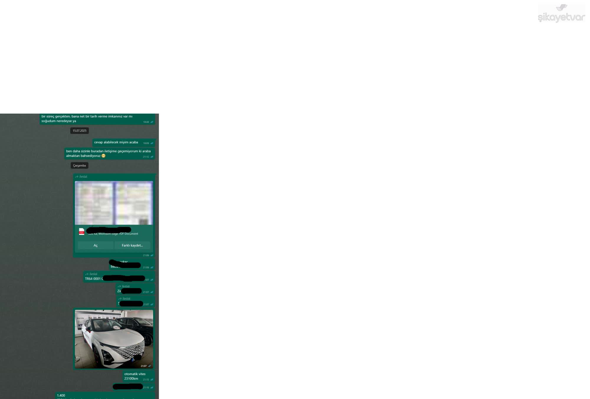 EminOtomotiv Kapora Verdiğim Araçta Teslimat Belirsizliği Ve Mağduriyet ...