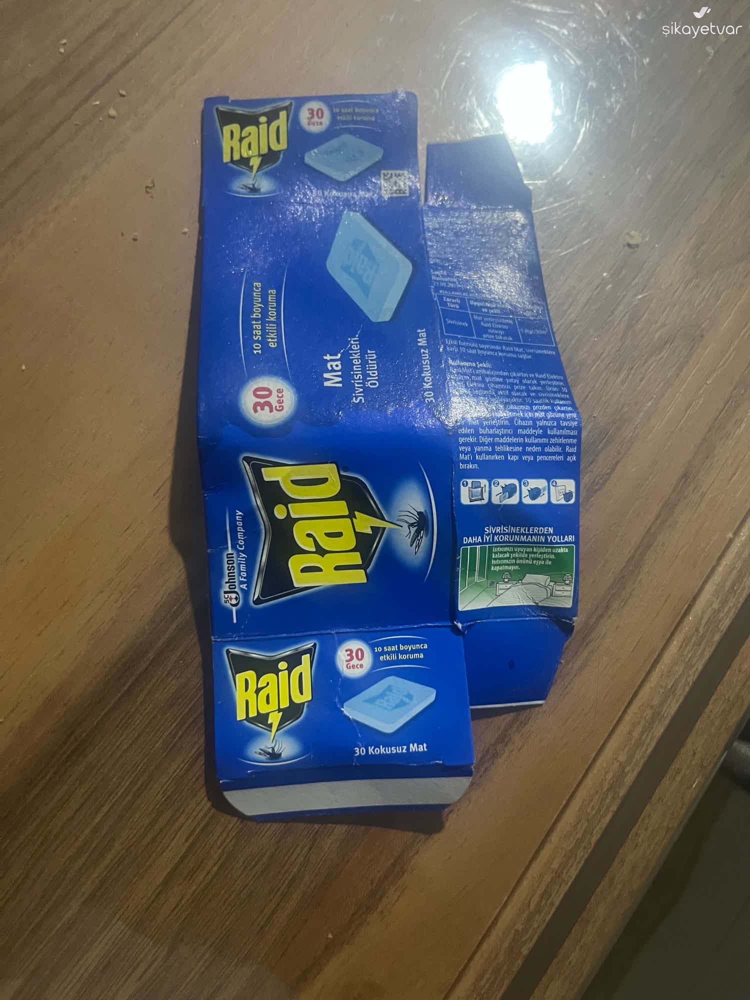 Raid Tablet Sinek İlacı Beklentileri Karşılamadı - Şikayetvar