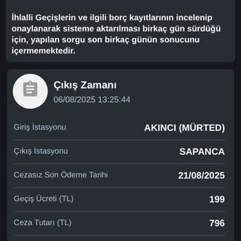 HGS Hesabıma Haksızca Ceza Yansıtıldı! - Şikayetvar