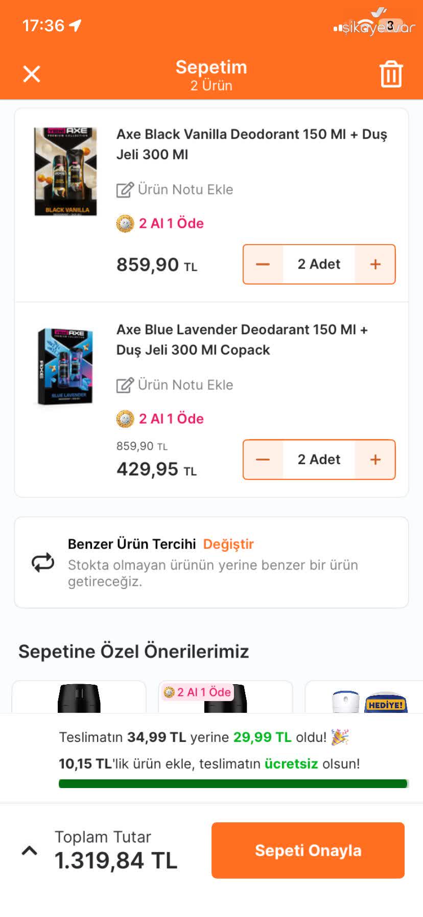 Migros Migros Sanal Market Kampanya İndirimi Sepete Yansımıyor ...