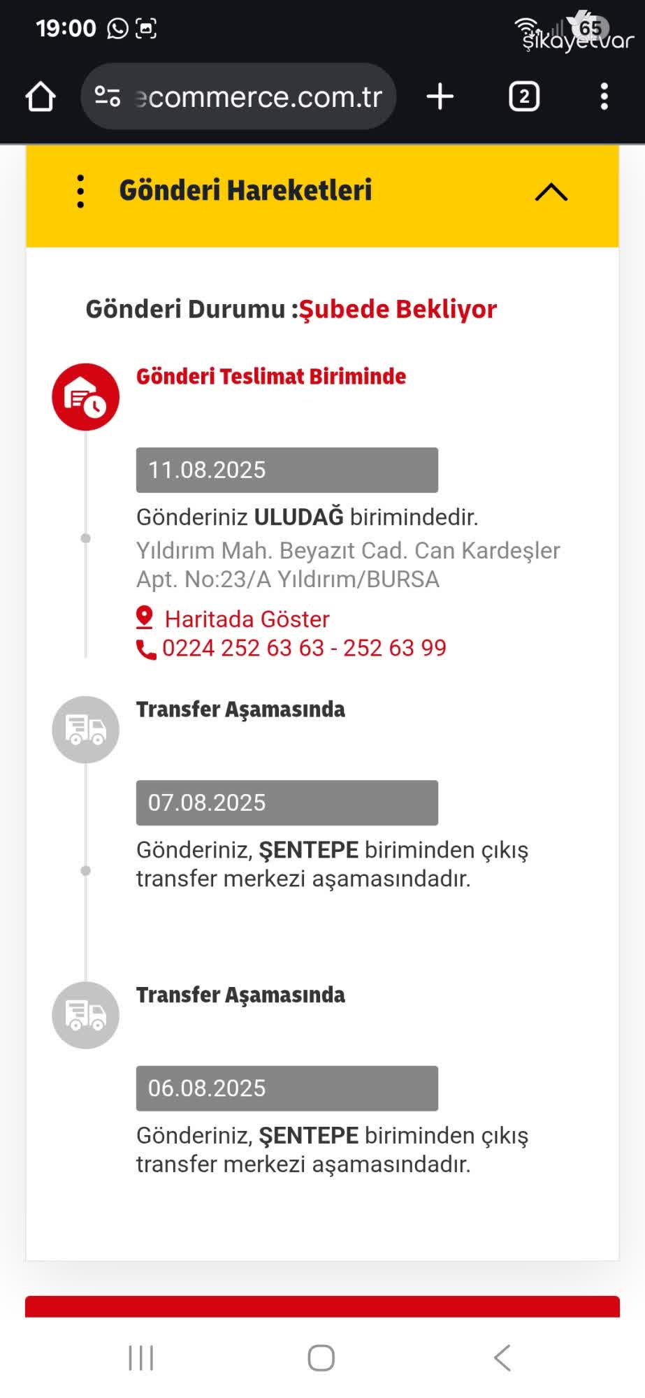 DHL Ecommerce Türkiye Teslim Edilmediği Halde Teslim Edildi Gösterilen ...
