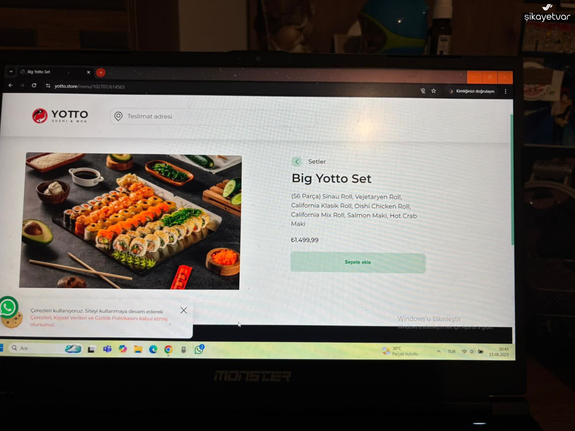 Yotto Sushi & Wok Sipariş Fiyatı İle Ödeme Arasında Büyük Farkla ...