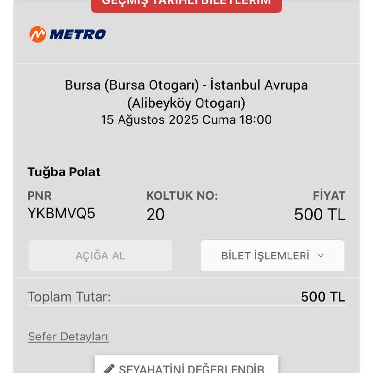 Metro Turizm Otobüs İle Yaşanan Gecikme, Hijyen Sorunları ve Yetersiz ...