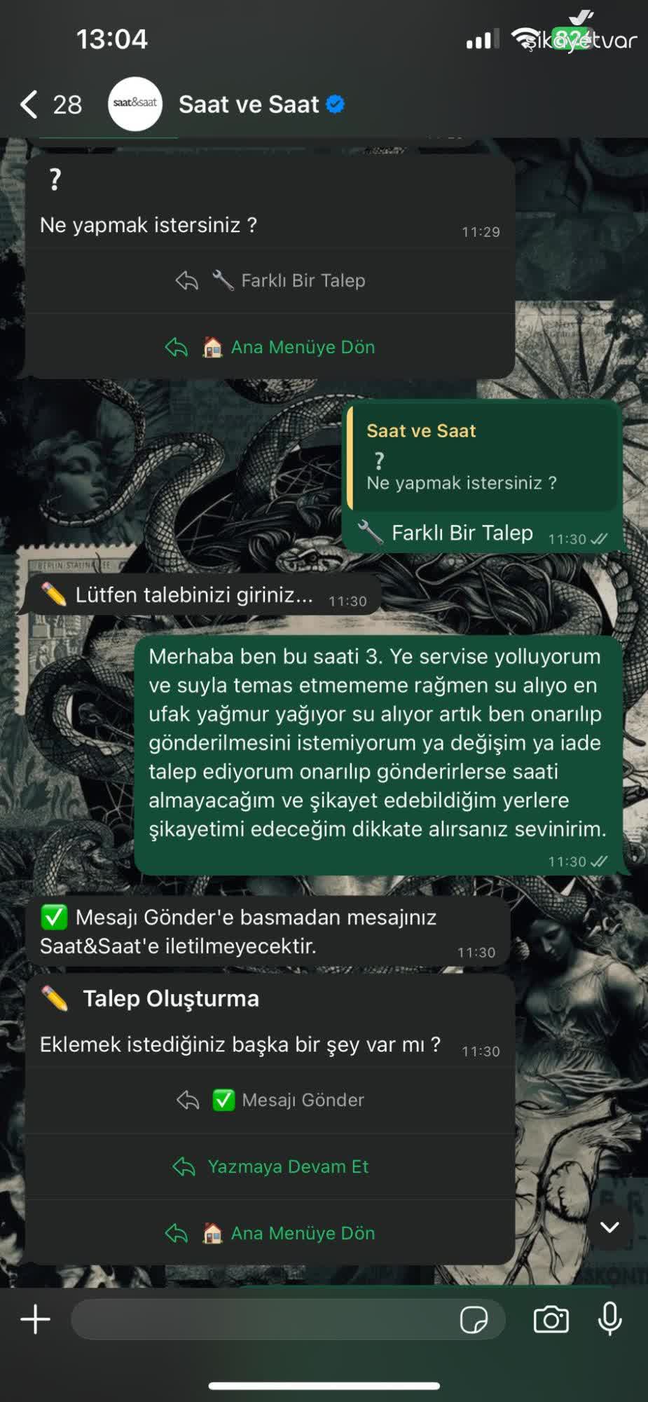 Saat & Saat Guess Saatimde Sürekli Su Alma Sorunu Ve Değişim Talebime ...
