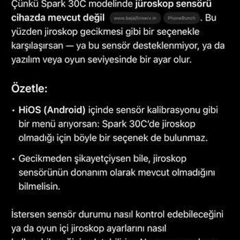 Tecno Mobile Yeni Alınan Tecno Spark 40'da Jiroskop Arızası Oyun ...