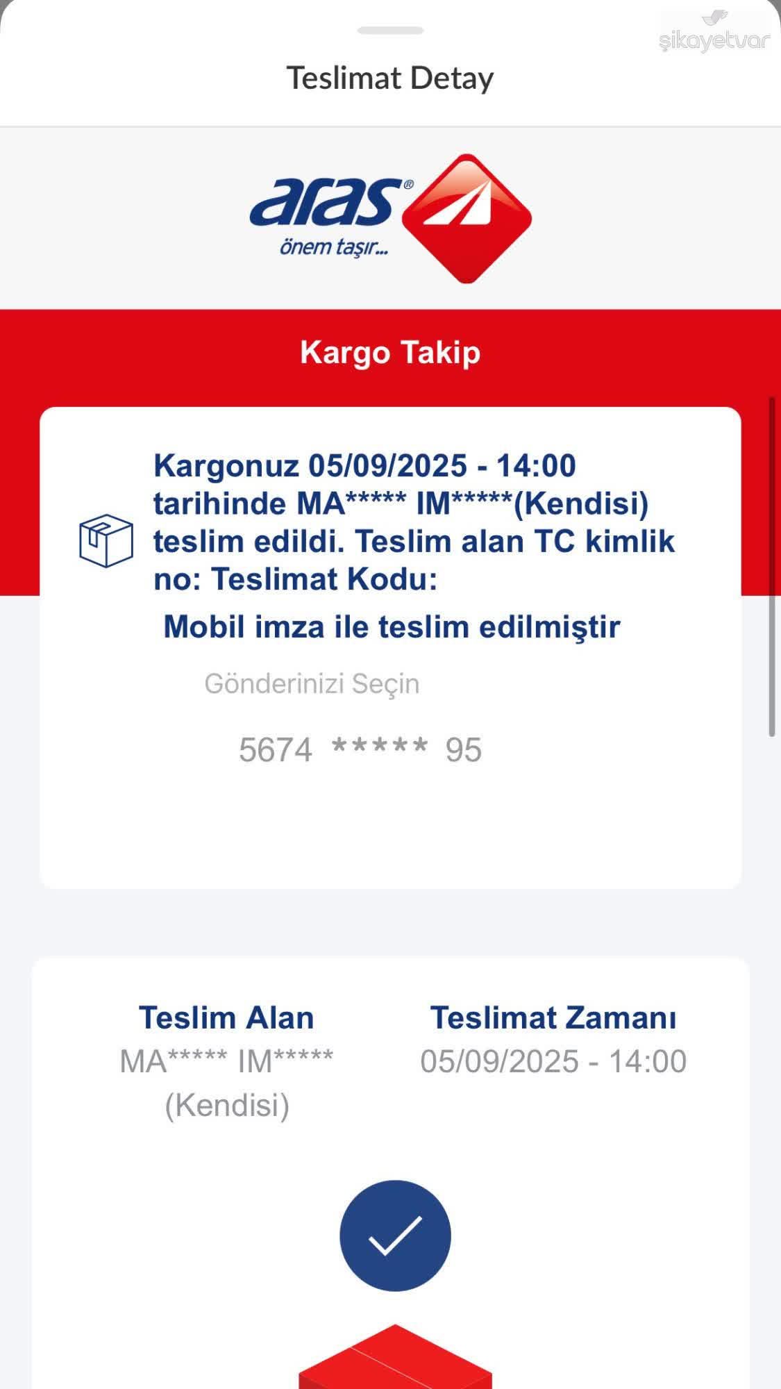 Aras Kargo Teslim Edilmediği Halde Teslim Edilmiş Gösterilen Kargomun ...