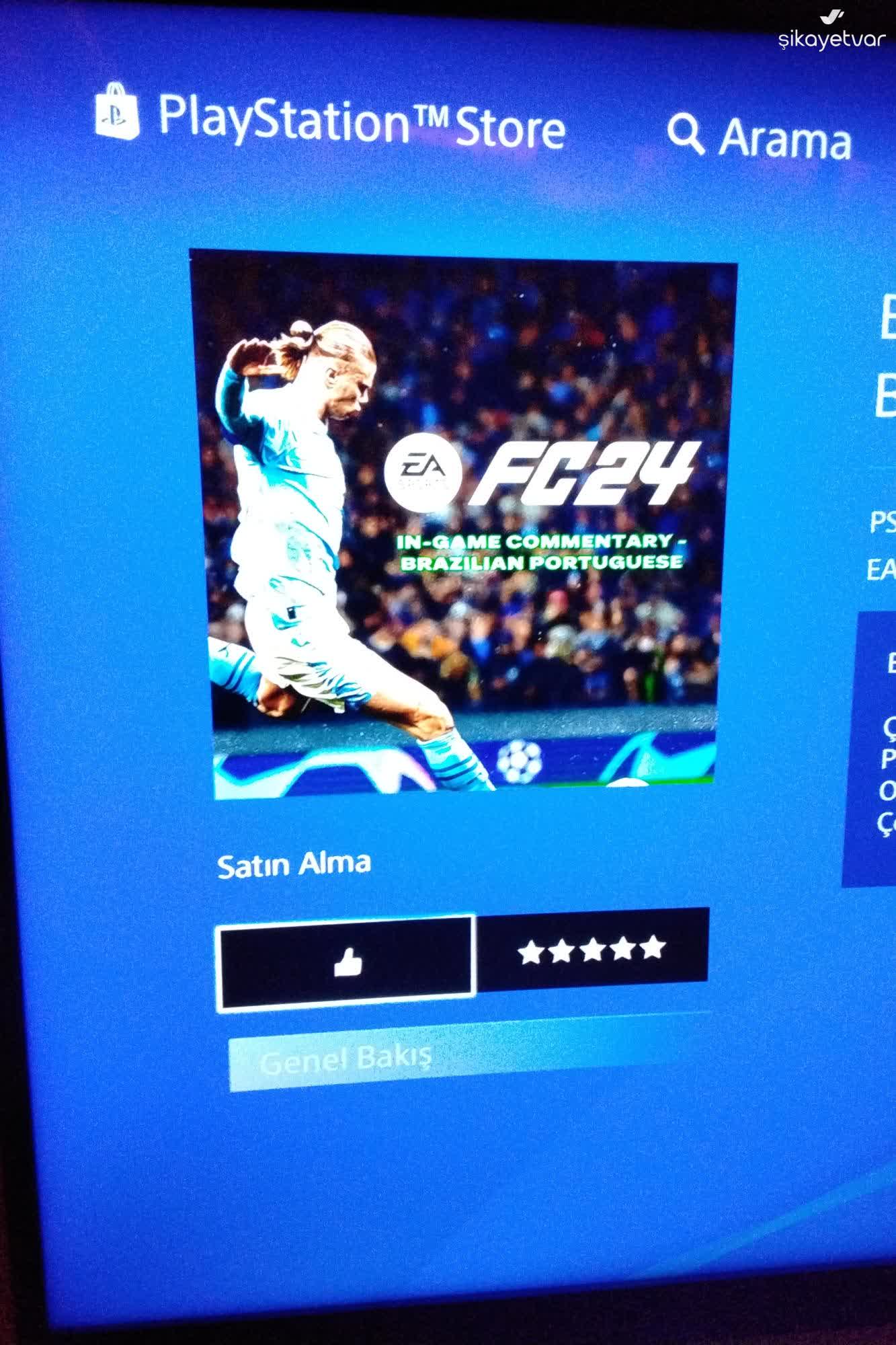 PlayStation Türkiye PlayStation Store'da FC24 Satın Alma Butonu ...