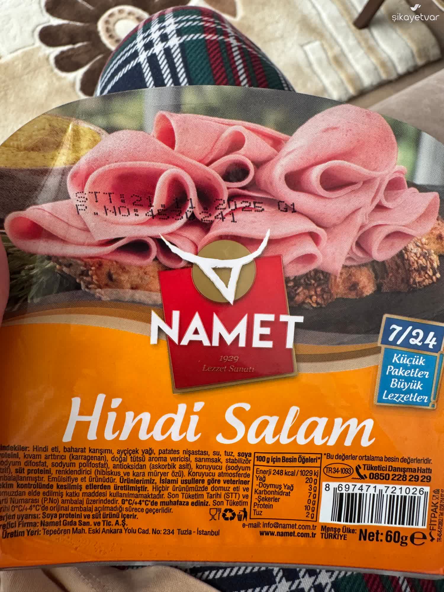 Kapalı Ambalajdaki Namet Hindi Salamı Küflü Çıktı, Değişim Talep ...