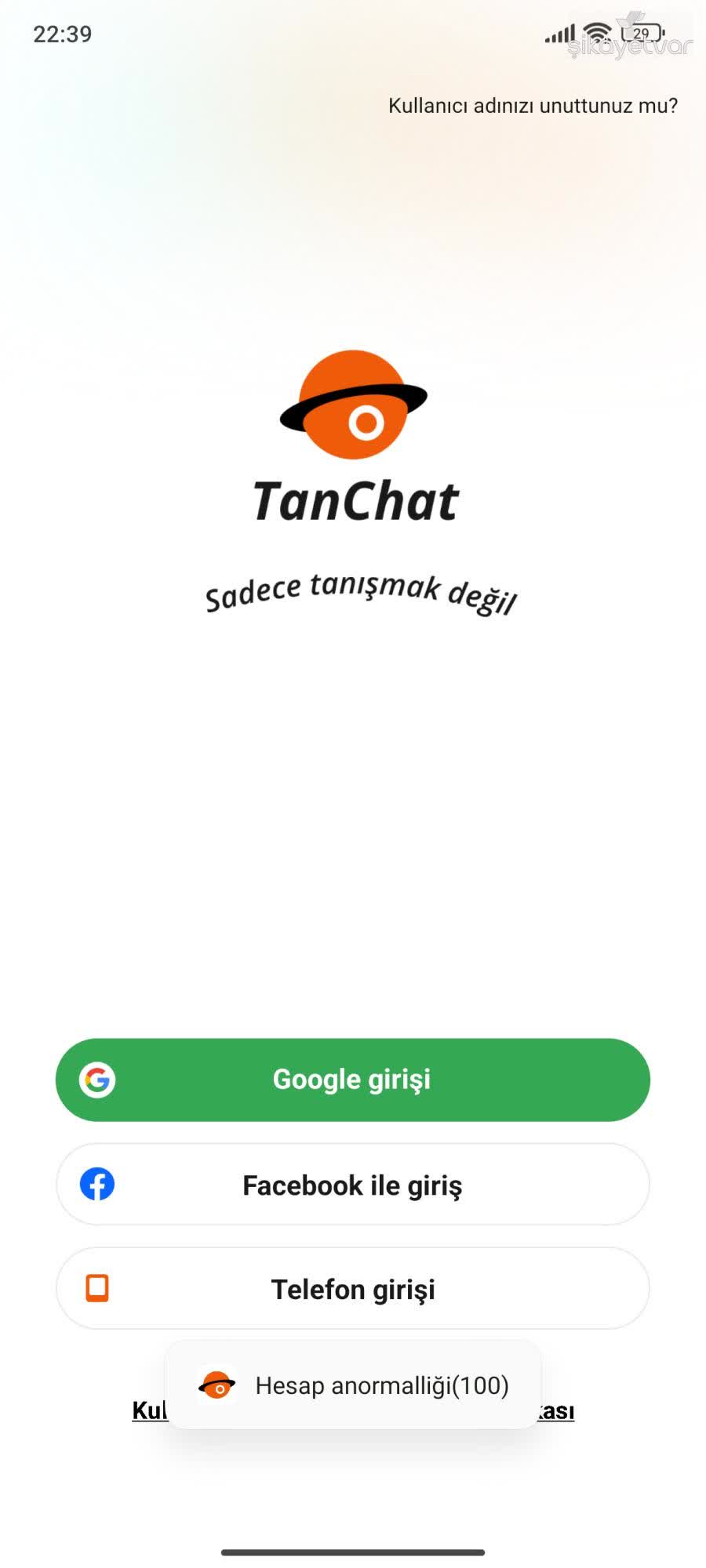 Tanchat Hesabım 8 Aydır Hatalı, Müşteri Hizmetleri Yanıt Vermiyor - Şikayetvar