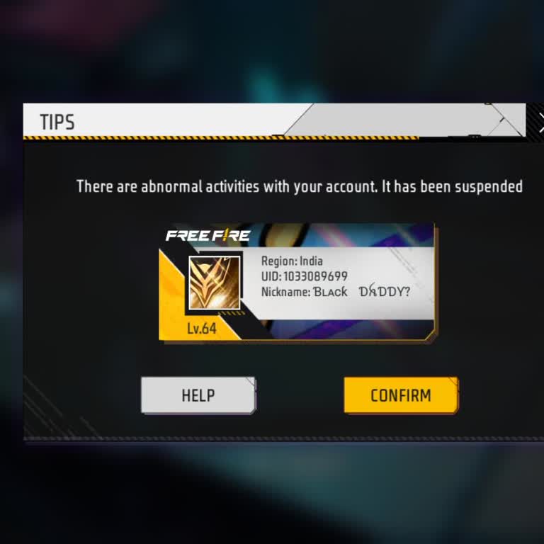 Garena Free Fire Garena! Please Unban My Free Fire UID! - Xolvie