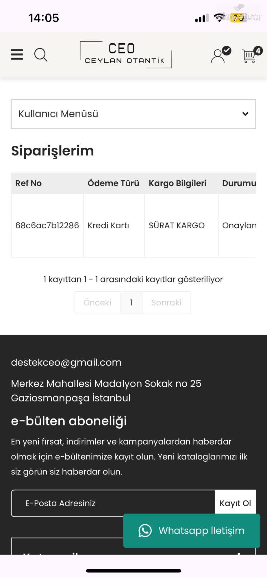 Ceylan Otantik Siparişin Zamanında Kargoya Verilmemesi Ve Müşteri ...