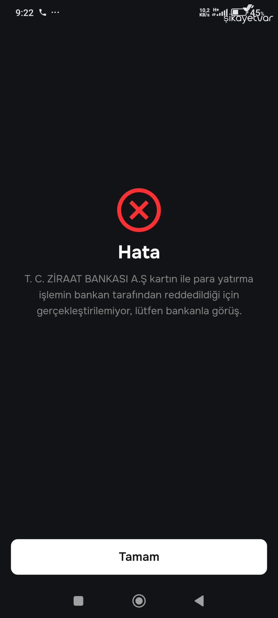 Ziraat Bankası Kartımdan Papara'ya Para Transferi Sürekli Reddediliyor ...