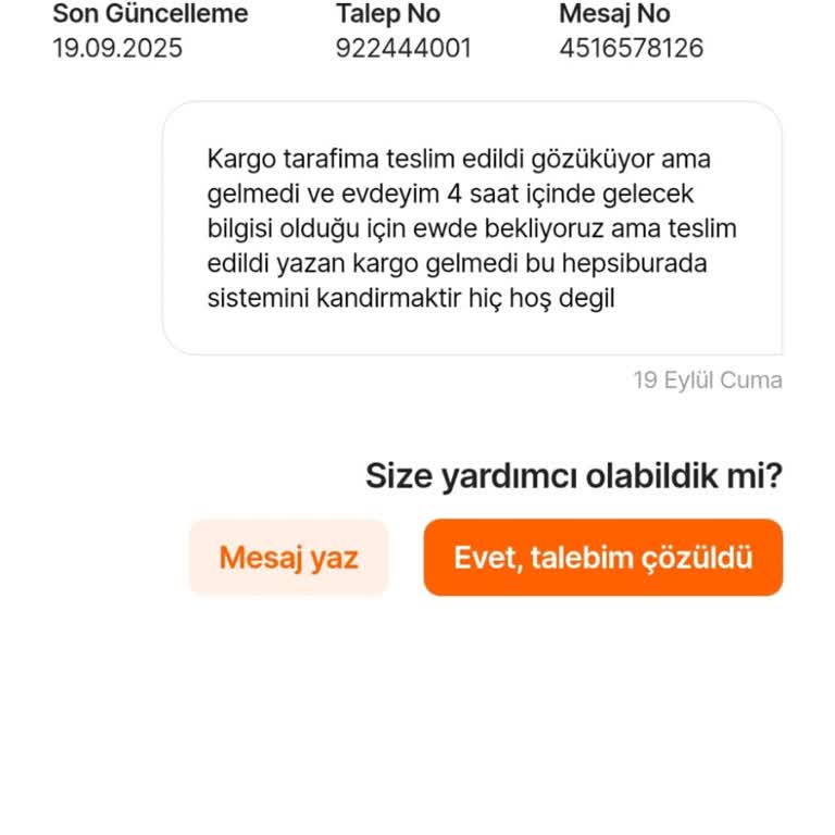 Aras Kargo Teslim Edilmediği Halde Teslim Edildi Gösterilen Kargo ...