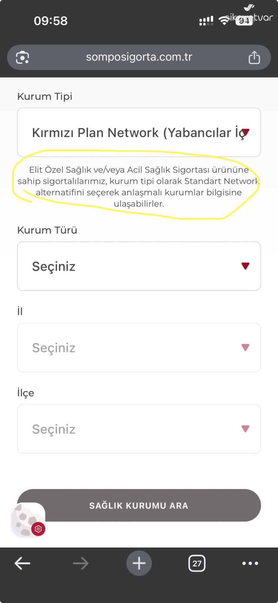 Sompo Yanıltıcı İnternet Bilgisi Nedeniyle Hastane Masraflarını Kendim ...