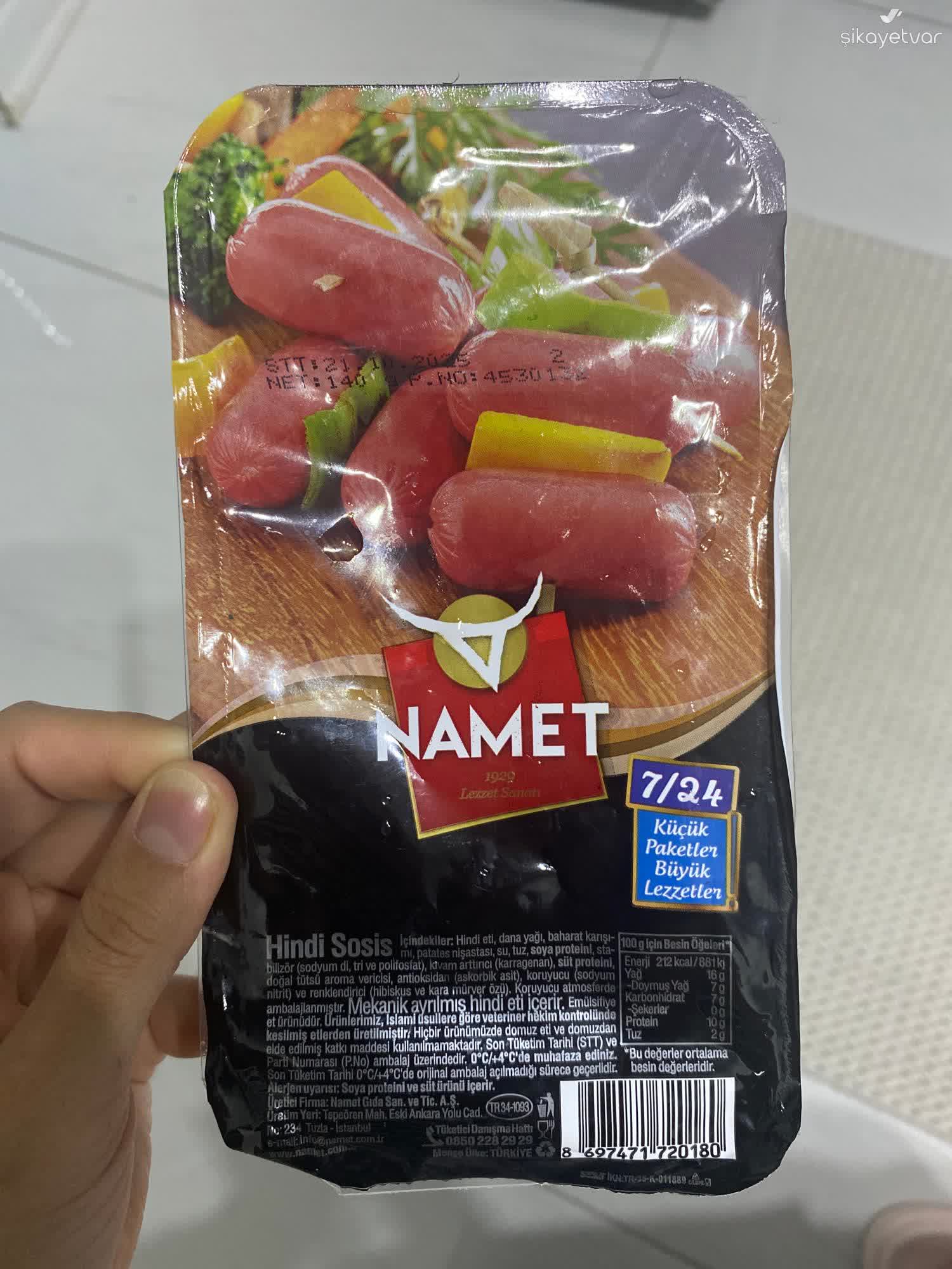 Namet Son Kullanma Tarihi Geçmemiş Hindi Sosis Bozuk Çıktı - Şikayetvar