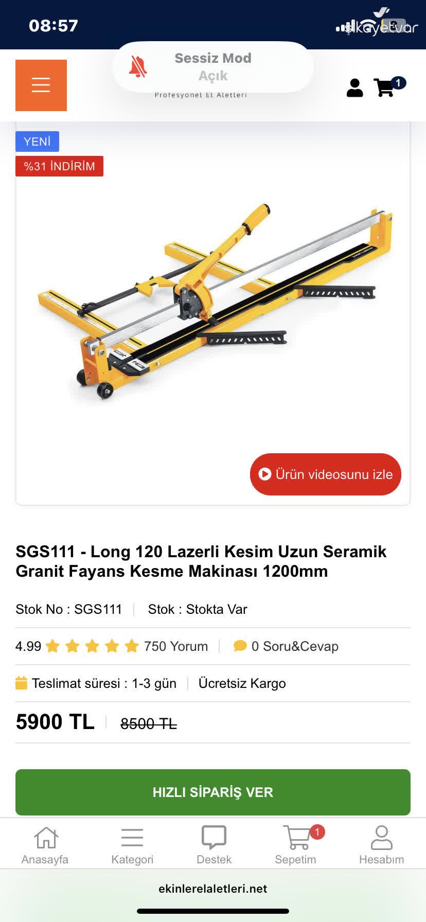 Ekinler El Aletleri Siparişin Gönderilmemesi Ve Yanıltıcı Kargo Takip ...