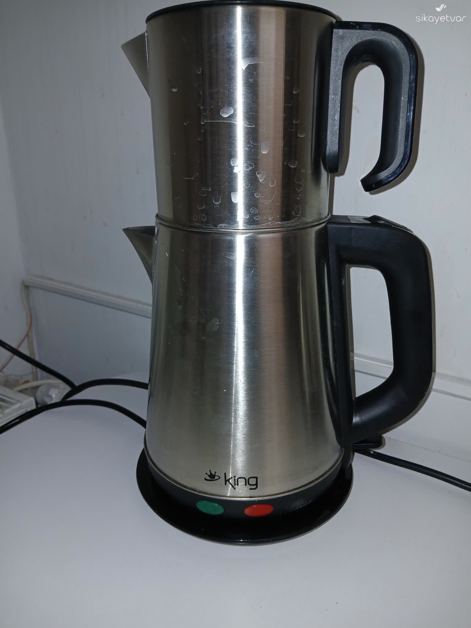 King Küçük Ev Aletleri King KCM-333 Paslanmaz Çelik Çay Makinesinde ...