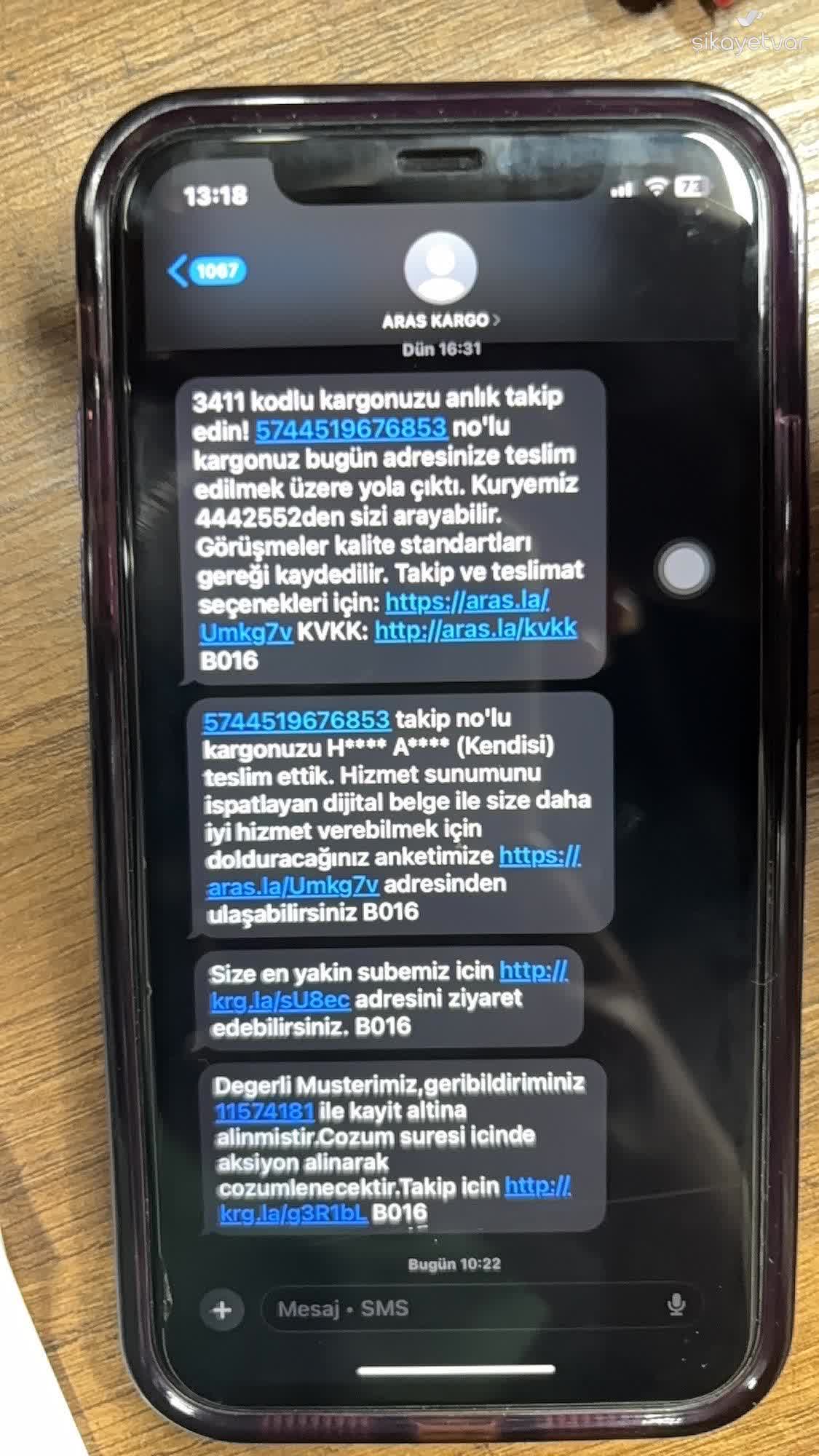 Aras Kargo Teslim Edildi Denilen Kargom Nerede Doğum Günü Hediyem Kayıp ...