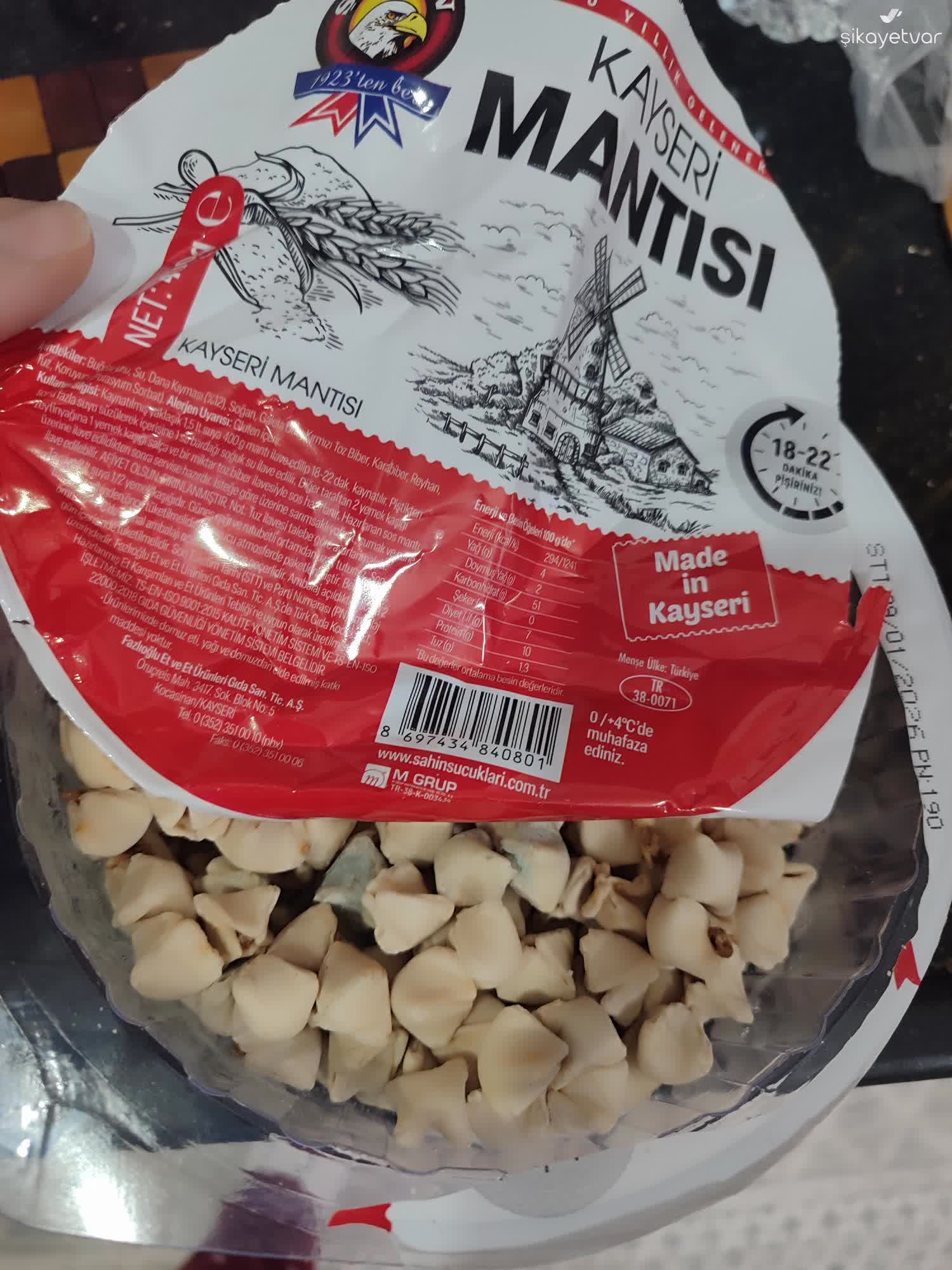 Şahin Sucukları Son Kullanma Tarihi Geçmemiş Mantının Küflü Çıkması ...