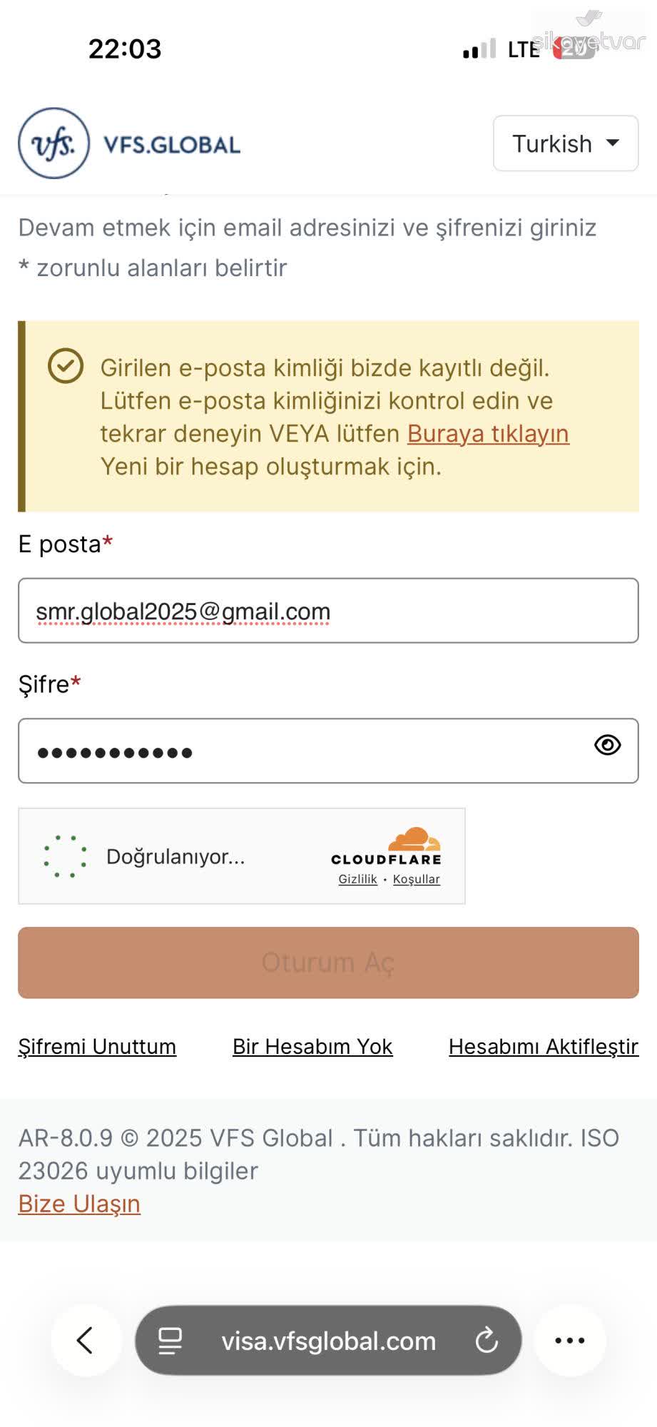 VFS Global'de Randevu Alırken Sürekli Sistem Hatalarıyla Karşılaşıyorum ...