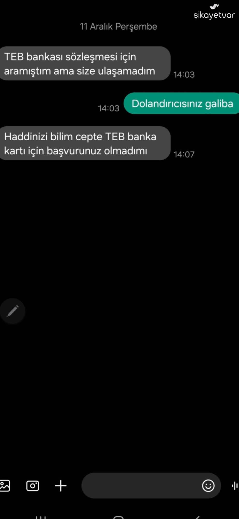 TEB Kredi Başvurusu Sonrası Kişisel Bilgi Güvenliği Endişesi - Şikayetvar
