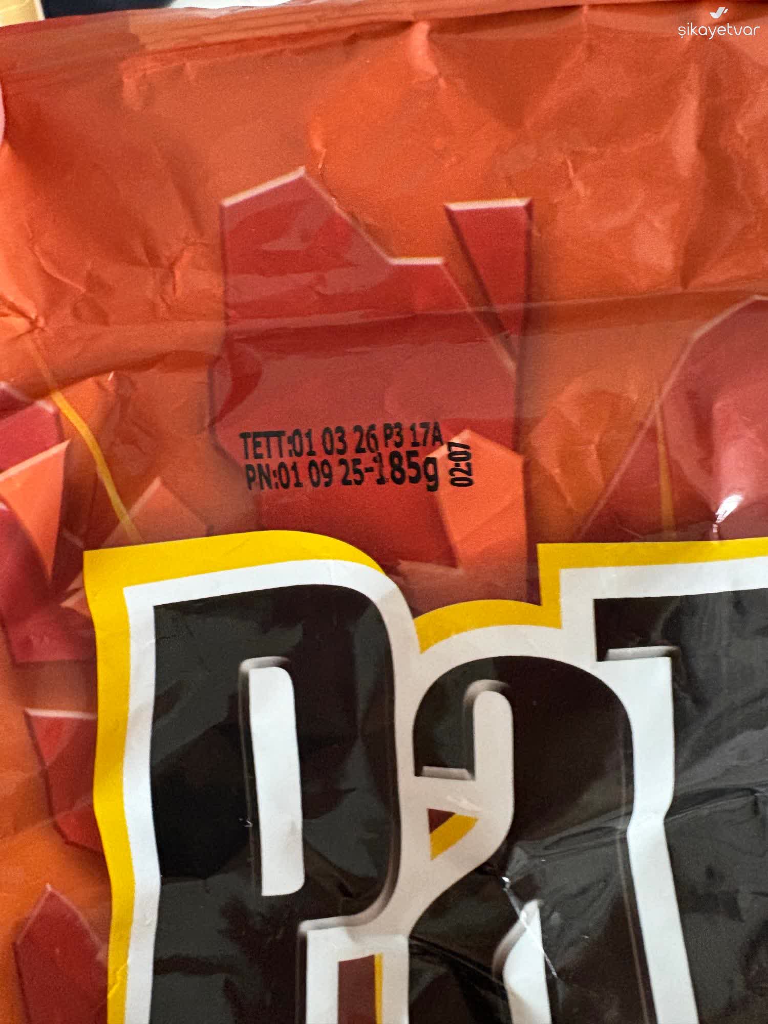 Patos Acılı Cips Tatlı Çıktı Üretim Hatası Mı Var - Şikayetvar