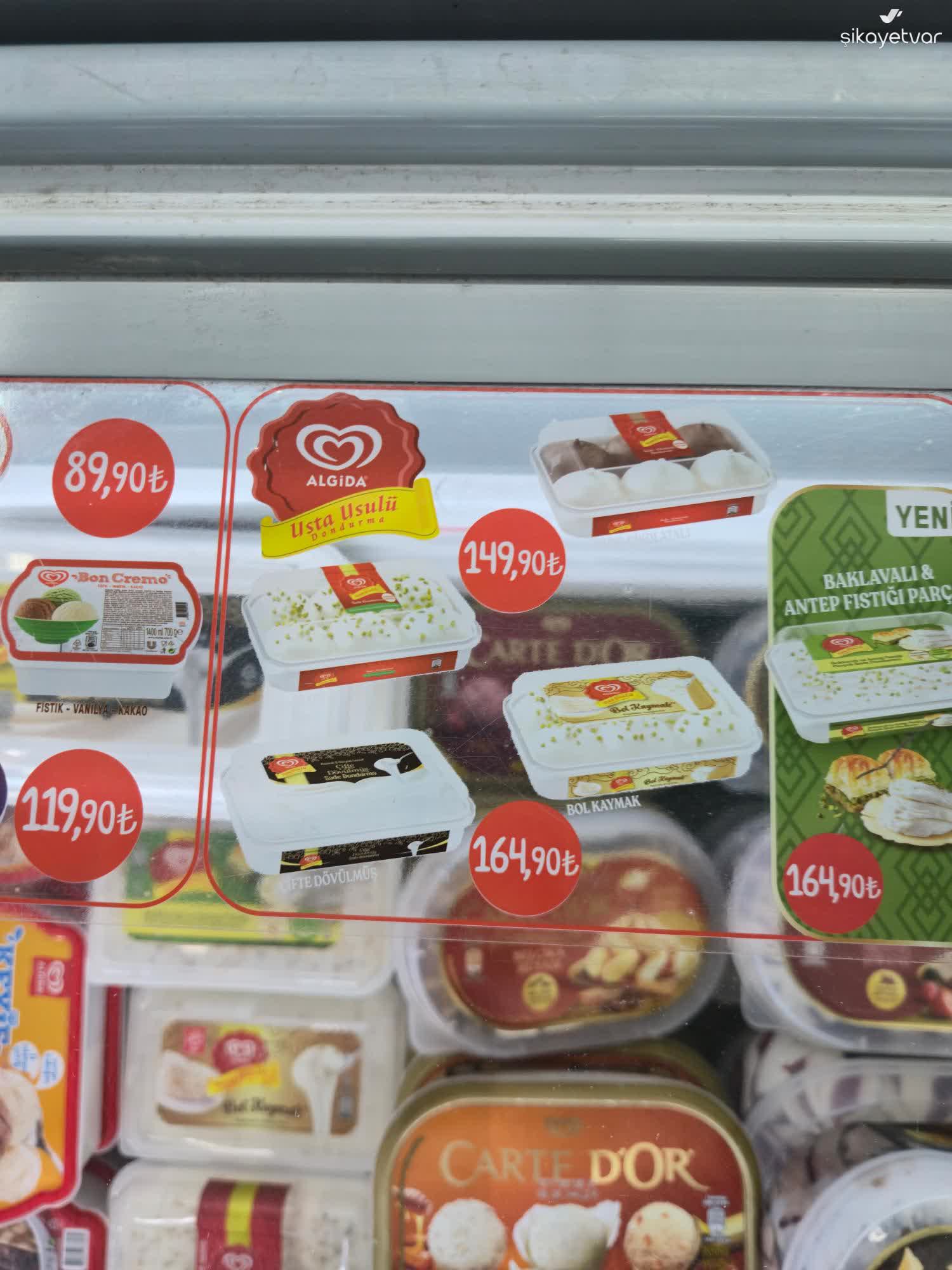 Algida Yanıltıcı Etiket Nedeniyle Dondurma Fiyatı 60 TL Artı - Şikayetvar
