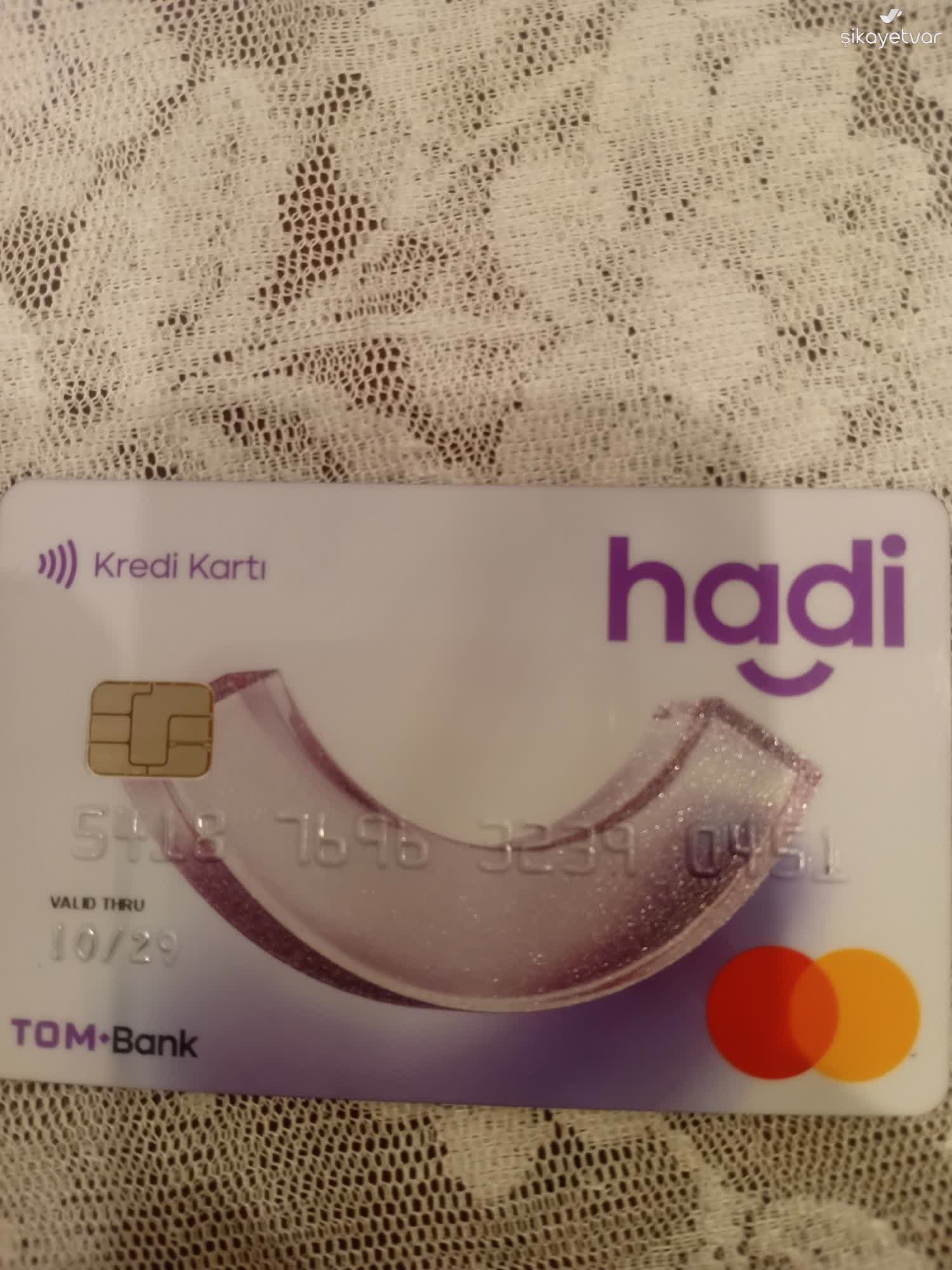 Hadi - TOMBANK Hadi Kart Mobil Ve ATM Erişimi Engelli, Nakit Avansım ...