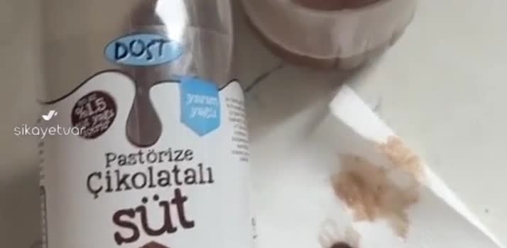 Dost Süt Dost Çikolatalı Sütün İçinden Tuhaf Bir Şey Çıktı - Şikayetvar