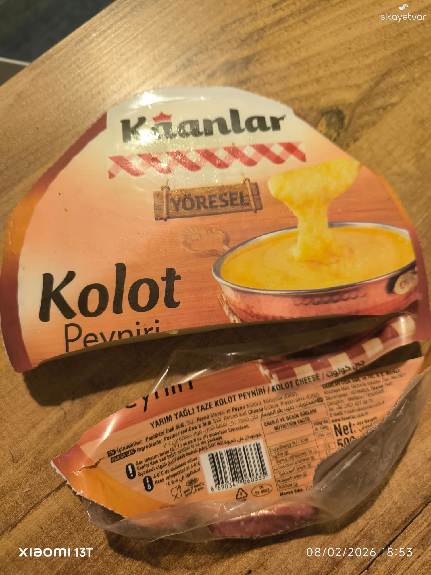 Kaanlar Yöresel Kolot Peyniri Erimedi, Plastik Kıvamda Ve Tadı Kötü ...